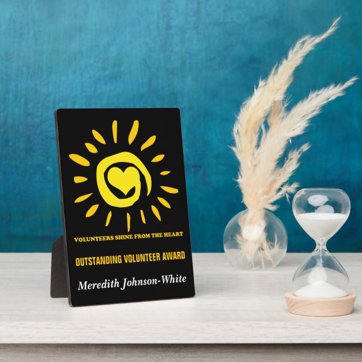 Outstanding Volunteer Award Plaque | Zazzle.com