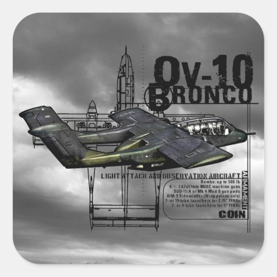 OV-10 Bronco Square Sticker | Zazzle.com