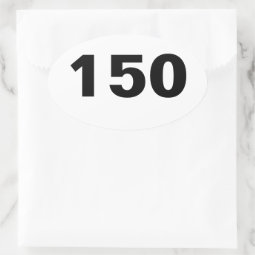 Oval 150 Mile Sticker | Zazzle