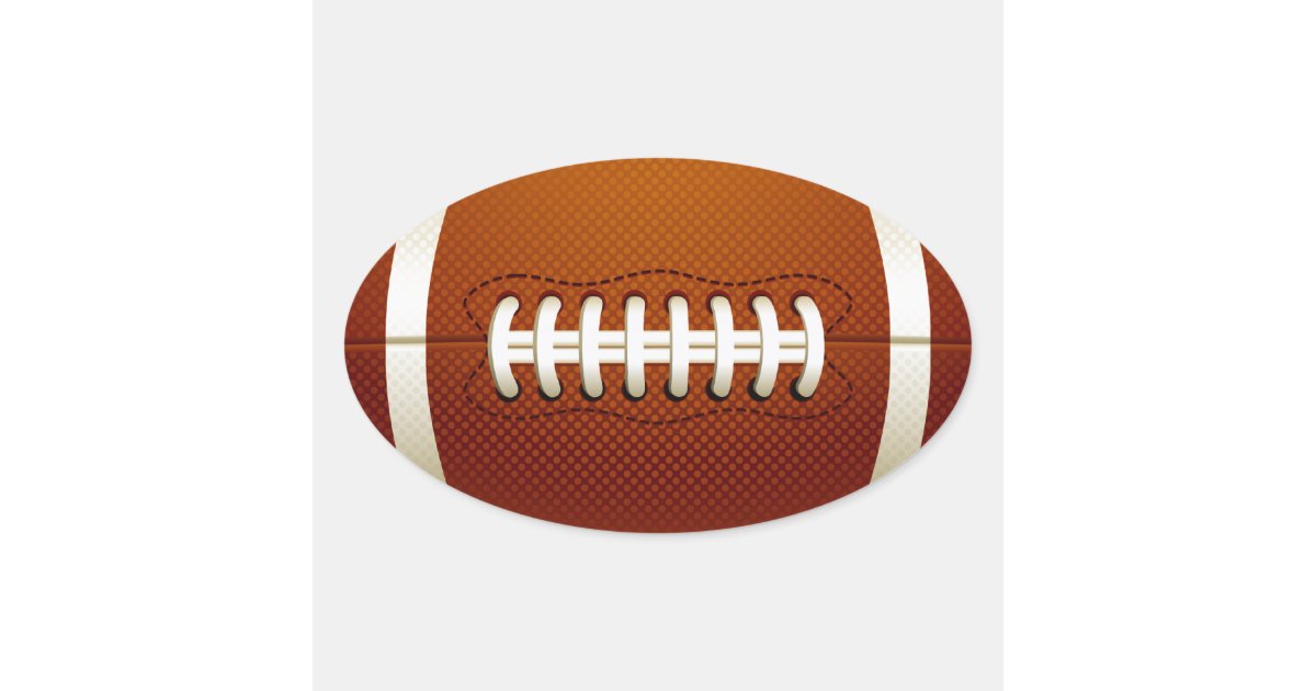 Oval Football Sticker | Zazzle