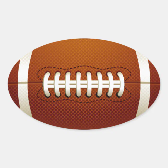 Oval Football Sticker | Zazzle