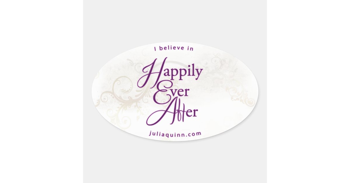 Oval Happily Ever After Sticker | Zazzle