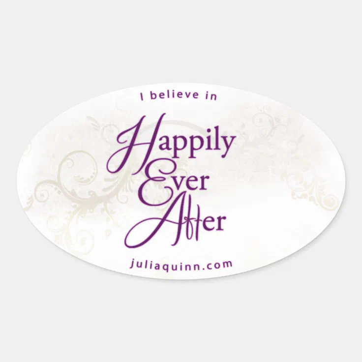 Oval Happily Ever After Sticker | Zazzle