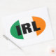 Oval IRL car sticker with Irish flag | Zazzle