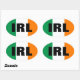 Oval IRL car sticker with Irish flag | Zazzle