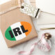 Oval IRL car sticker with Irish flag | Zazzle