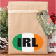 Oval IRL car sticker with Irish flag | Zazzle