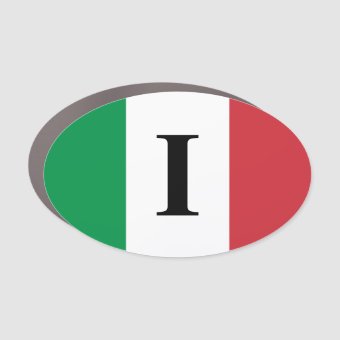 Oval Italian flag of Italy custom decal car magnet | Zazzle