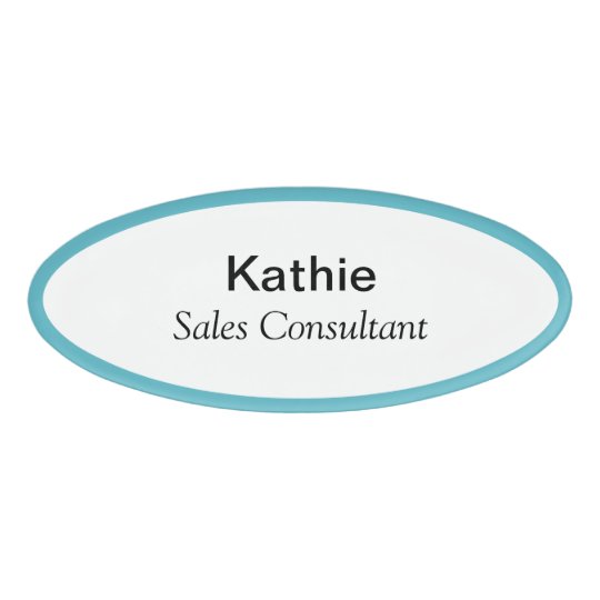 Oval Magnetic Name Tag Professional Title Badge | Zazzle.com