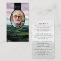 Oval Photo Golf Course Funeral Memorial Card | Zazzle