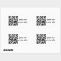 Oval QR Code Sticker | Zazzle