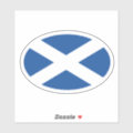 Oval Scottish flag of Scotland vinyl car sticker | Zazzle