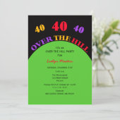 Over the Hill 40th Birthday Party Invitation | Zazzle