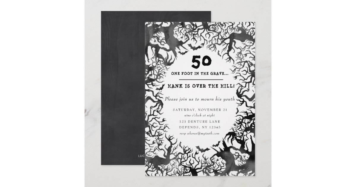 Over the Hill Birthday Party Invitation | Zazzle
