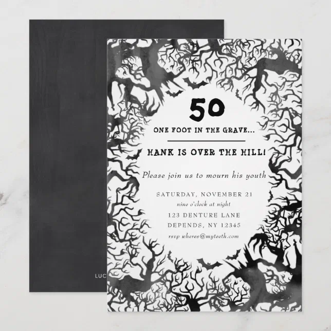 Over the Hill Birthday Party Invitation | Zazzle