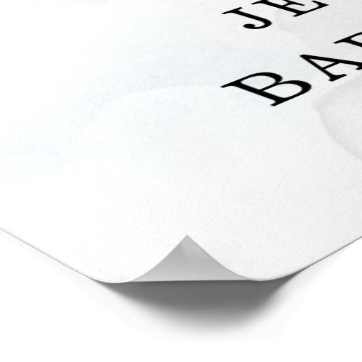 Over The Moon Boy Blue Baby Shower Welcome Poster | Zazzle