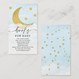 Over The Moon Boy Book Request Baby Shower Card | Zazzle
