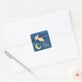 Over the moon cow jump new baby square sticker | Zazzle