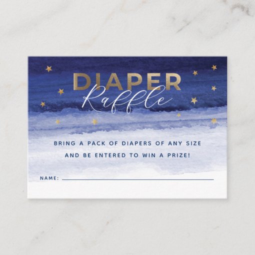 Over the Moon Diaper Raffle Insert Card | Zazzle