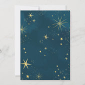 Over the Moon Gold Stars Blue Baby Shower Invitation | Zazzle