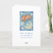 Over the Moon 'Happy Birthday' card front text | Zazzle