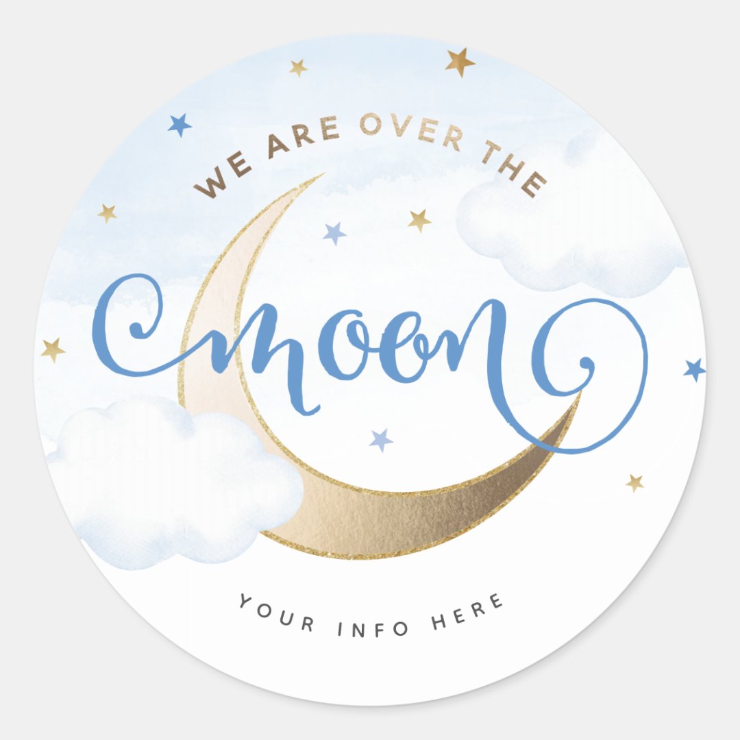 Over the Moon Stickers | Zazzle