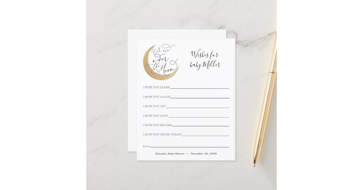 Over the Moon Wishes for the Baby | Zazzle