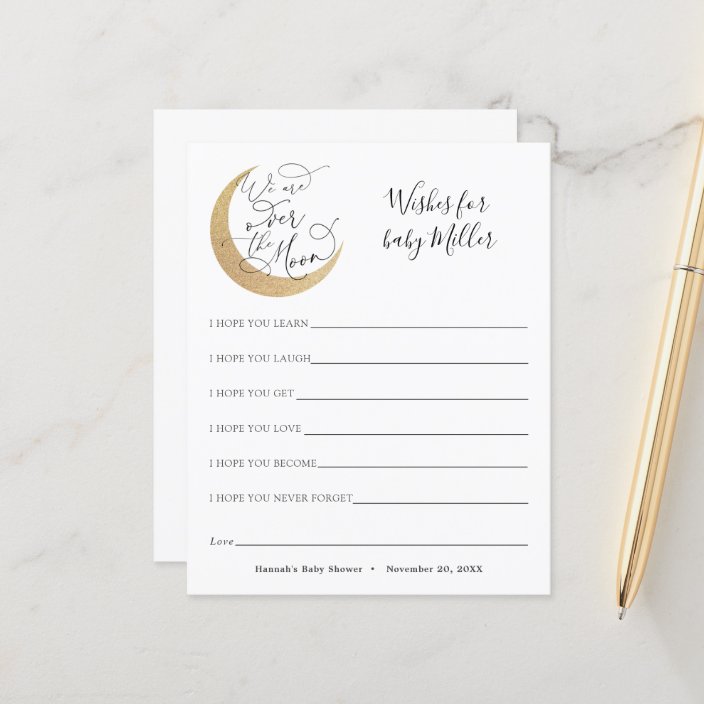 Over the Moon Wishes for the Baby | Zazzle.com