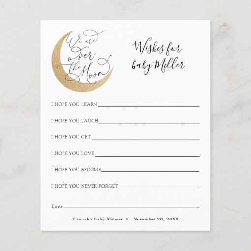 Over the Moon Wishes for the Baby | Zazzle