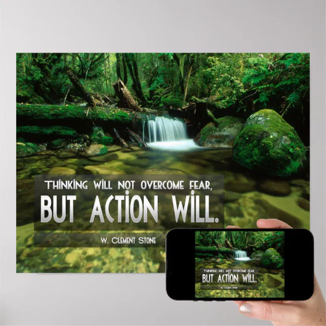 Overcome Fear Inspirational Poster | Zazzle