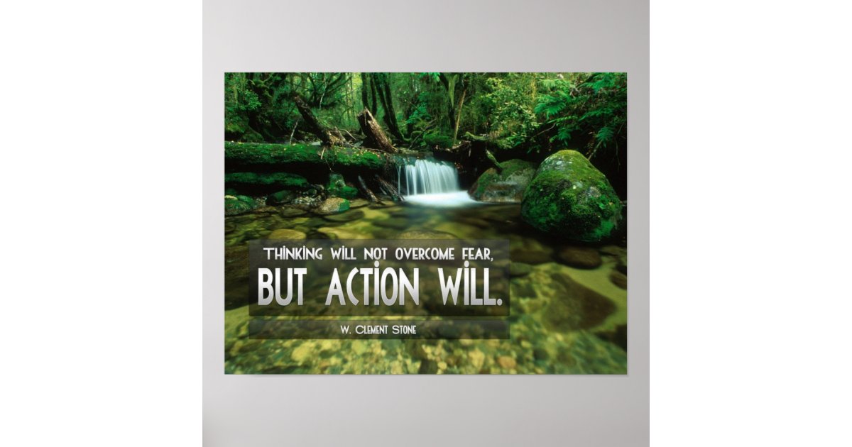 Overcome Fear Inspirational Poster | Zazzle