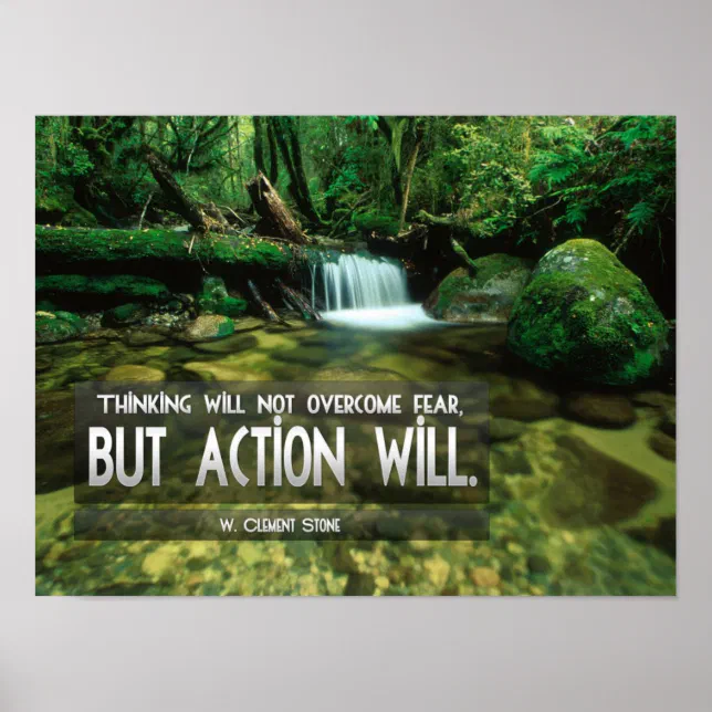Overcome Fear Inspirational Poster | Zazzle