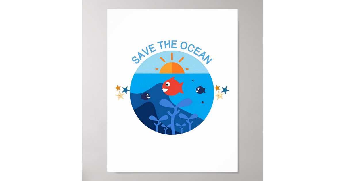 Overfishing cartoon Poster | Zazzle