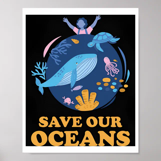 Overfishing Save Our Oceans Poster | Zazzle
