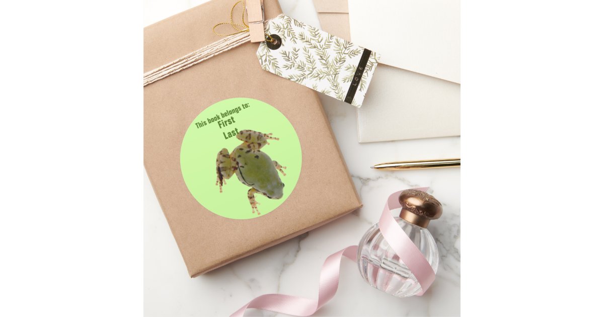Overhead Frog Photograph Custom Classic Round Sticker | Zazzle