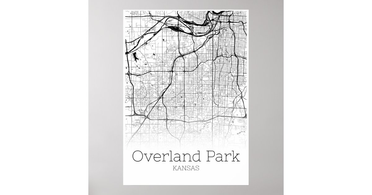 Overland Park Map - Kansas - City Map Poster | Zazzle