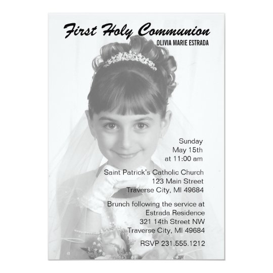 Overlay Photo First Communion Invitations | Zazzle.com