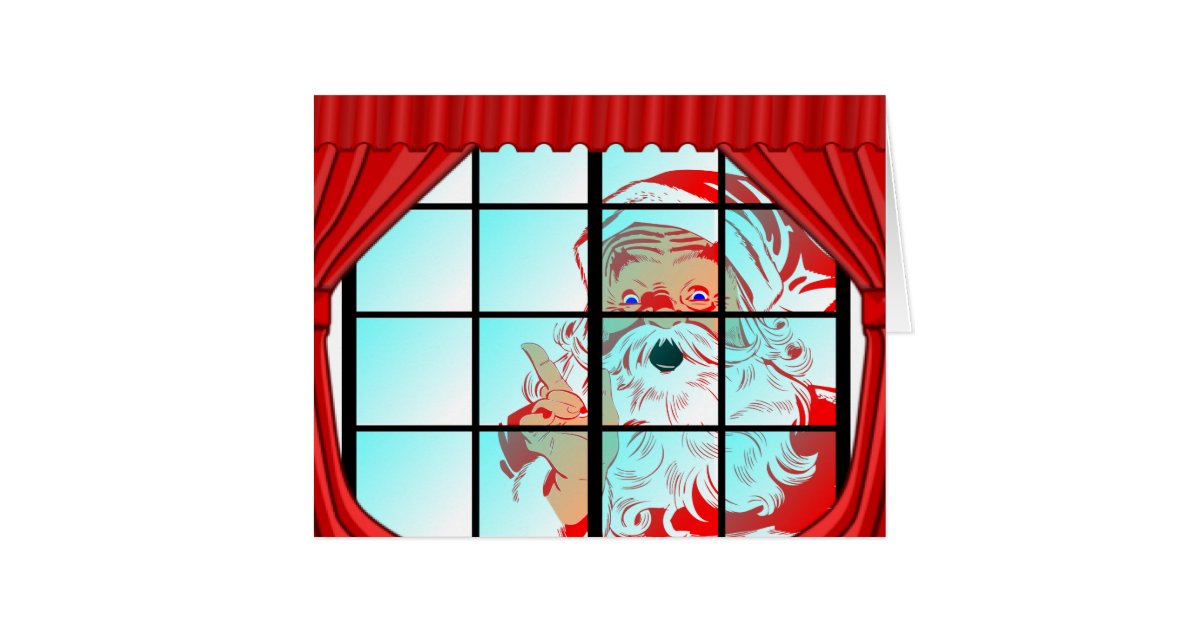 Oversized Christmas Santa Window Scene | Zazzle