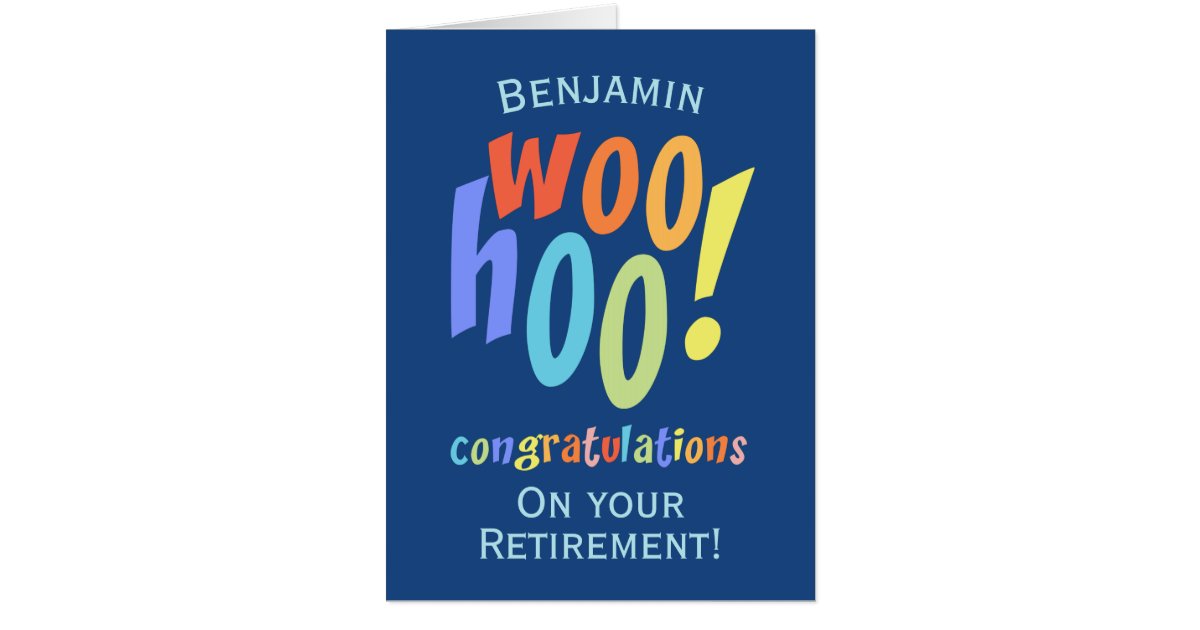 Oversized Colorful Retirement Congratulations Card | Zazzle