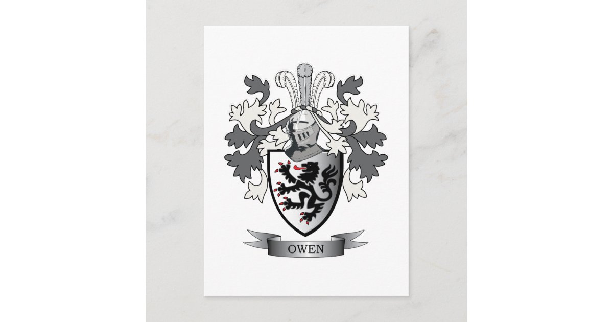Owen Family Crest Coat of Arms Postcard | Zazzle