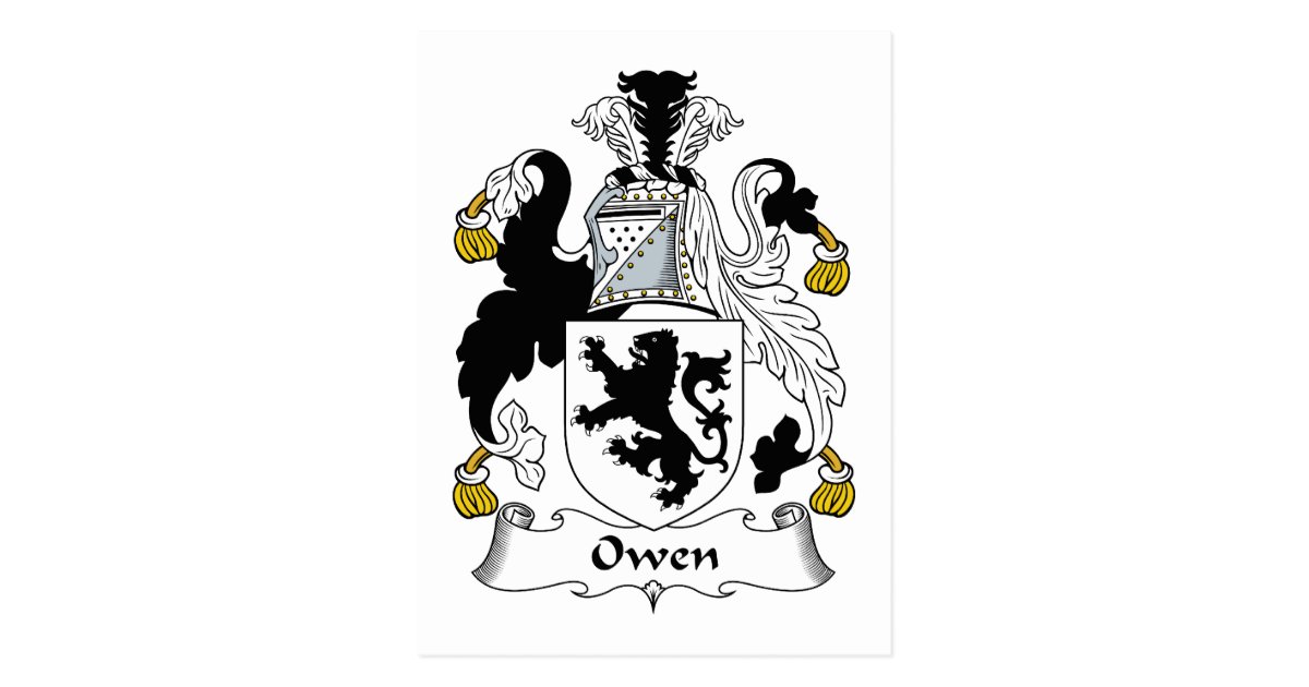 Owen Family Crest Postcard | Zazzle.com