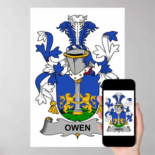 Owen Family Crest Poster | Zazzle