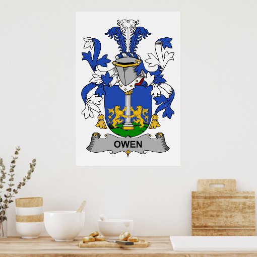 Owen Family Crest Poster | Zazzle