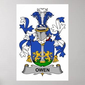 Owen Family Crest Poster | Zazzle