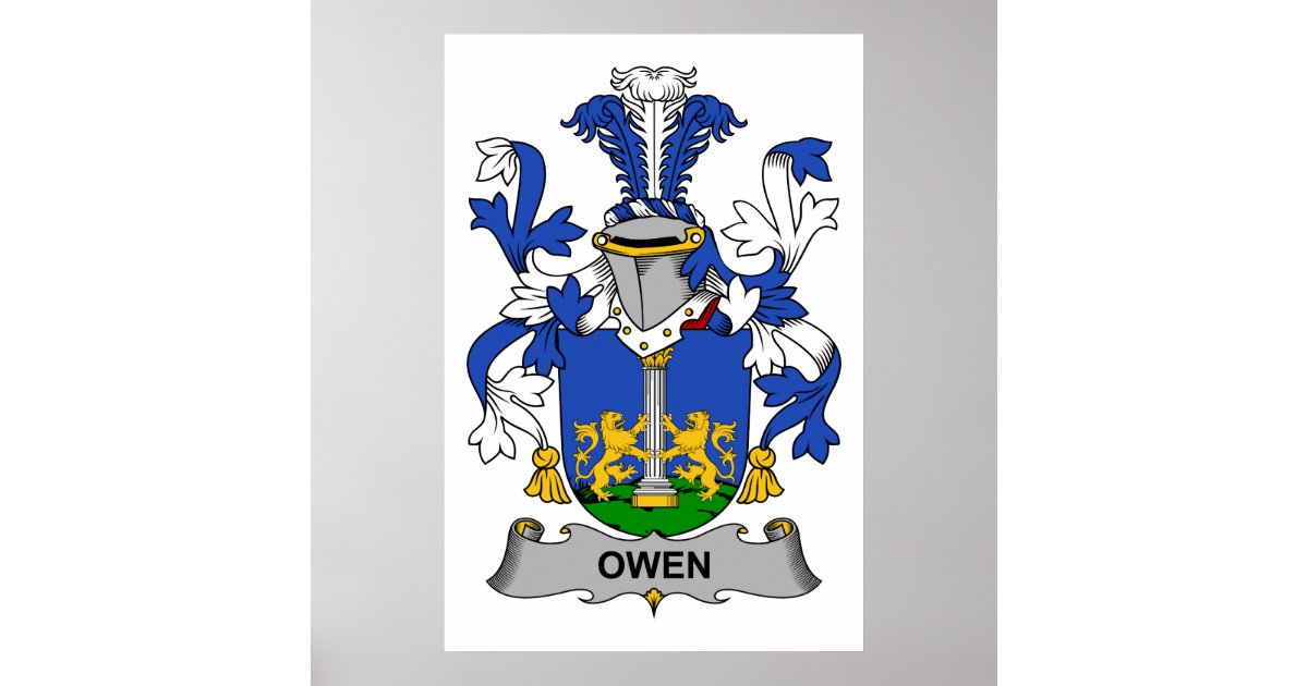 Owen Family Crest Poster | Zazzle