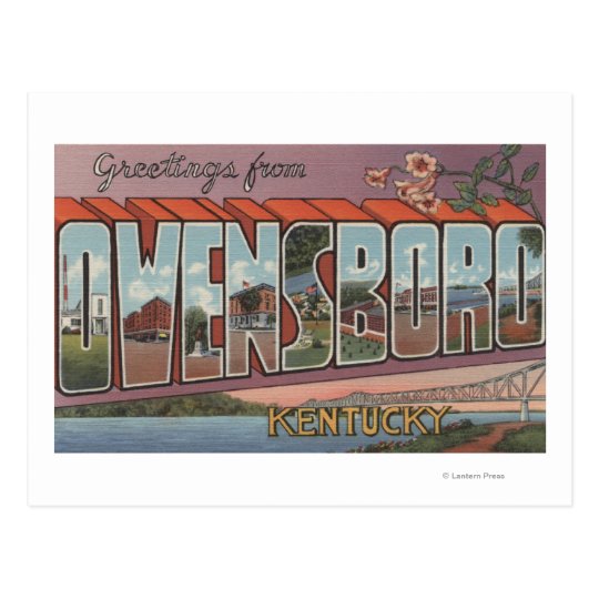 Owensboro, Kentucky - Large Letter Scenes Postcard | Zazzle.com