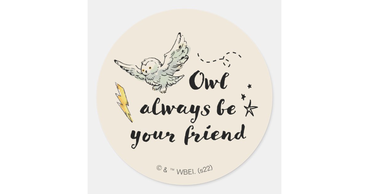 Owl Always Be Your Friend Classic Round Sticker | Zazzle