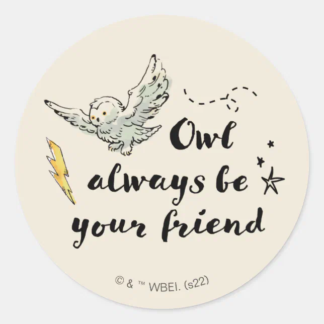 Owl Always Be Your Friend Classic Round Sticker | Zazzle