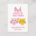 Owl Always Be Your Friend Kids Valentine's Cards | Zazzle