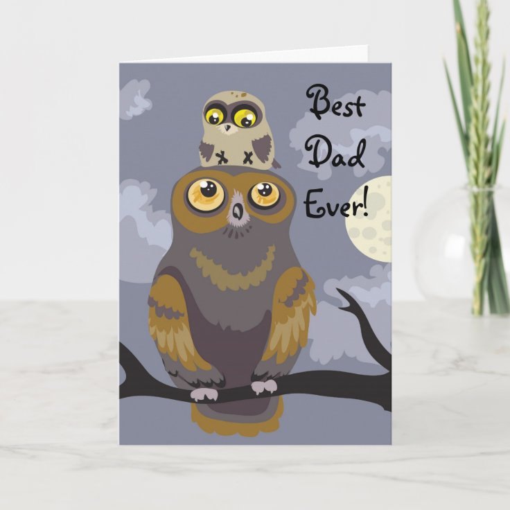Owl and Baby Father's Day Card | Zazzle